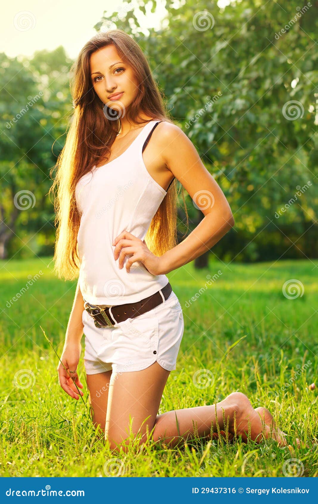 Pretty Young Woman Relaxing Stock Photo - Image of portrait, casual ...