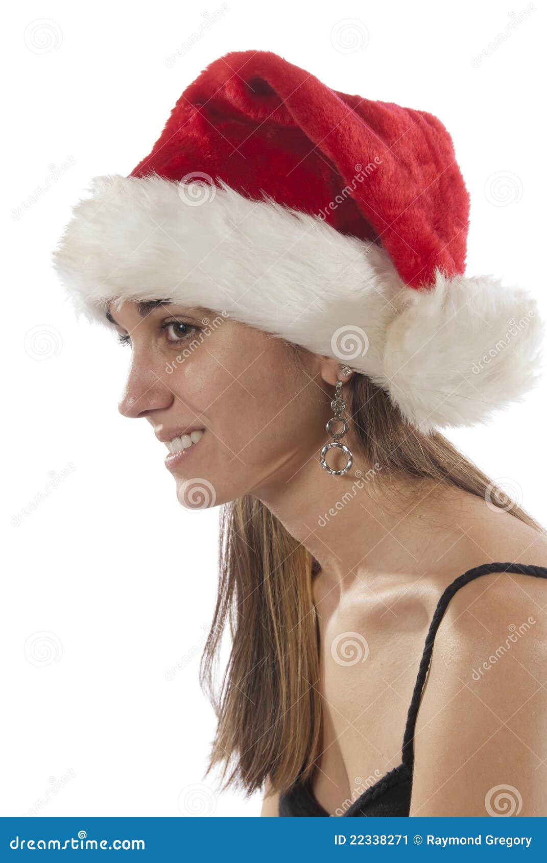 Pretty Young Woman is Santa S Helper Stock Image - Image of stocking ...