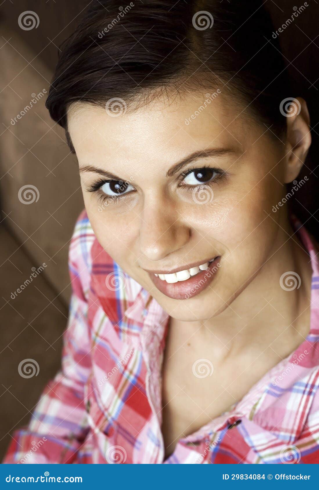 Pretty woman smiling stock photo. Image of camera, cheerful - 29834084