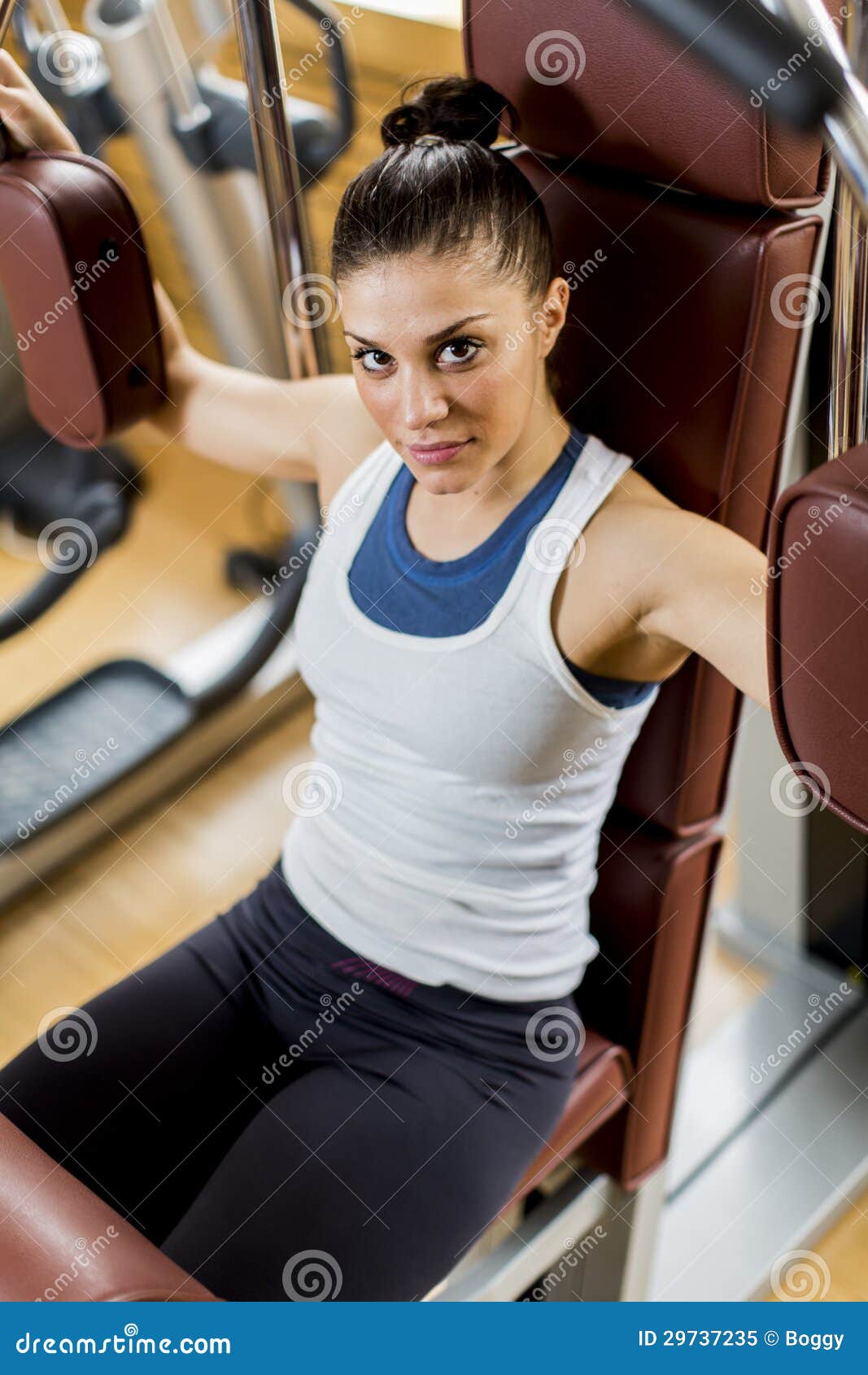 Young woman in the gym stock image. Image of charming - 29737235