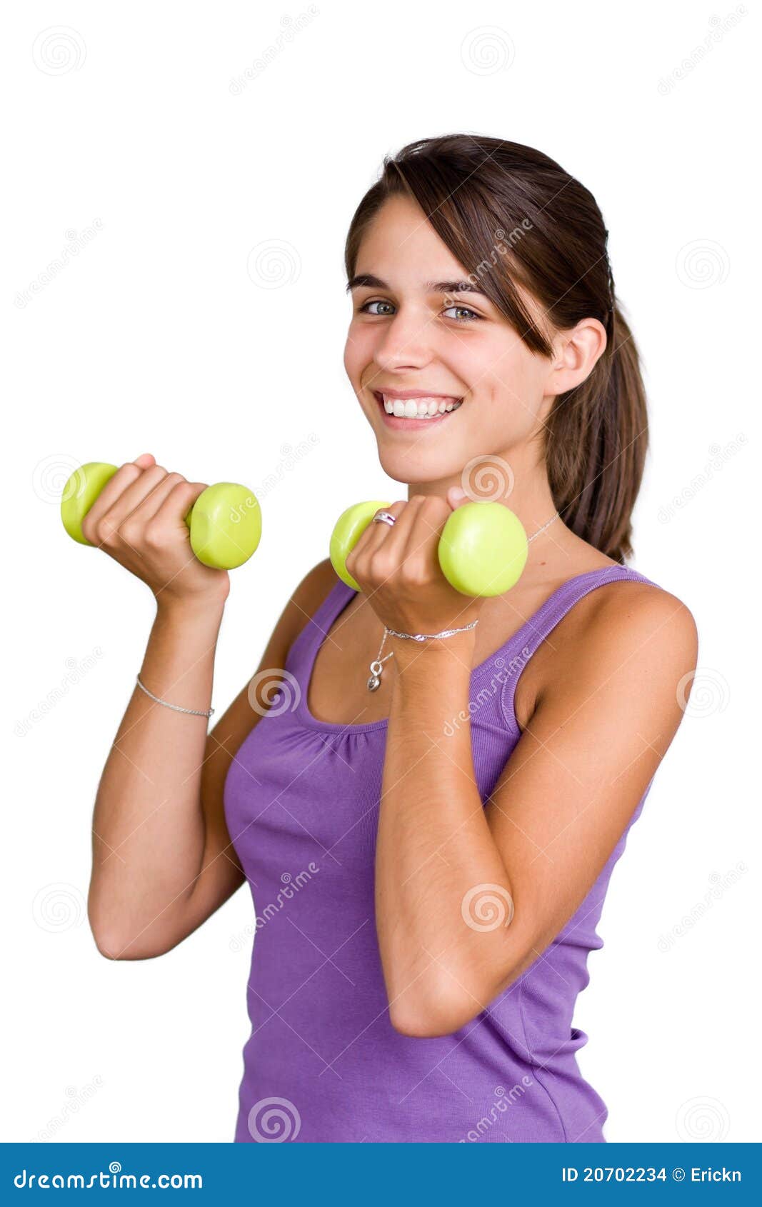 Pretty Young Woman Working Out Stock Photo - Image of fitness, exercise ...