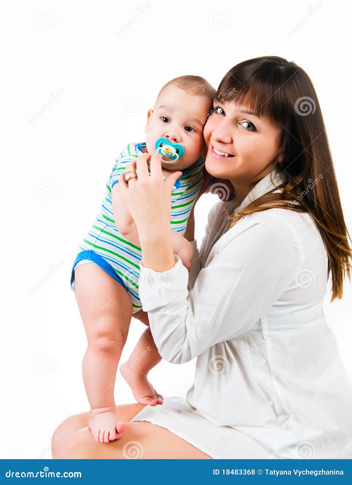 Pretty Young Women with Her Son Stock Photo - Image of love, isolated ...
