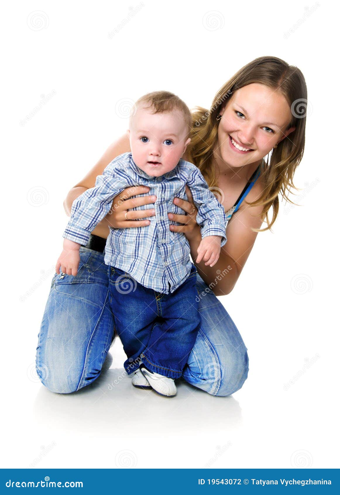 Pretty Young Women with Her Son Stock Photo - Image of child, laughing ...