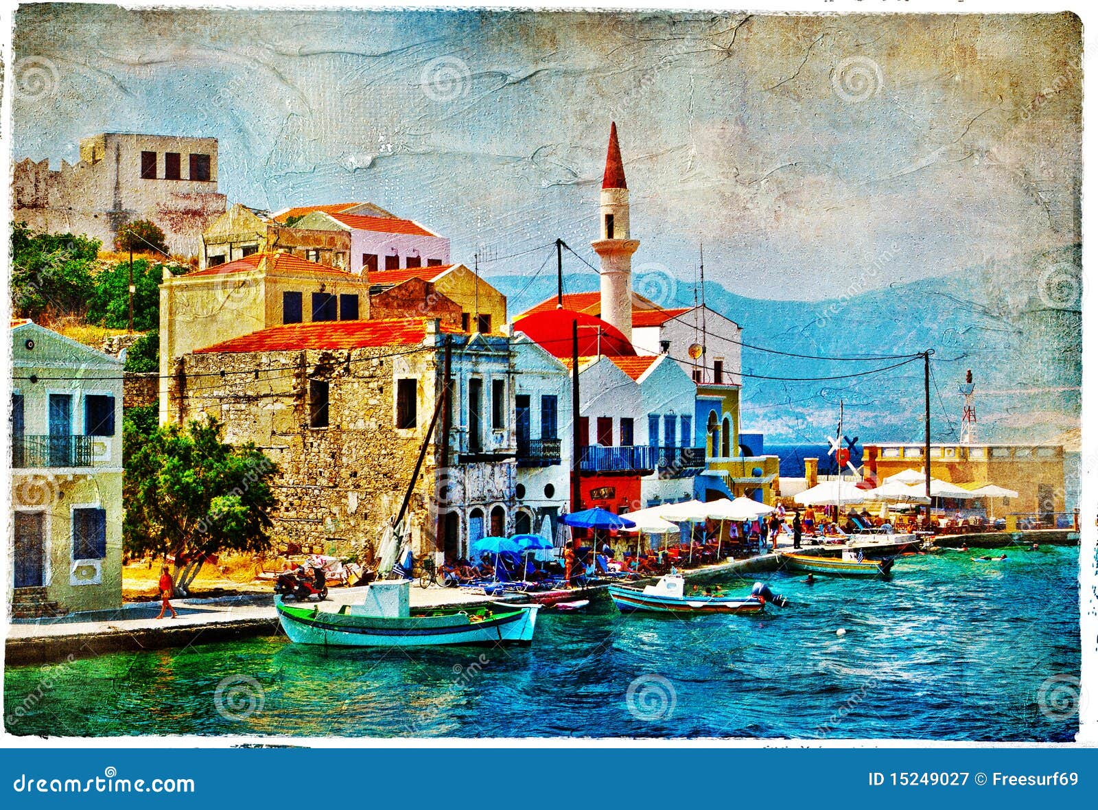 Prety Greece islands stock image. Image of mediterranean - 15249027