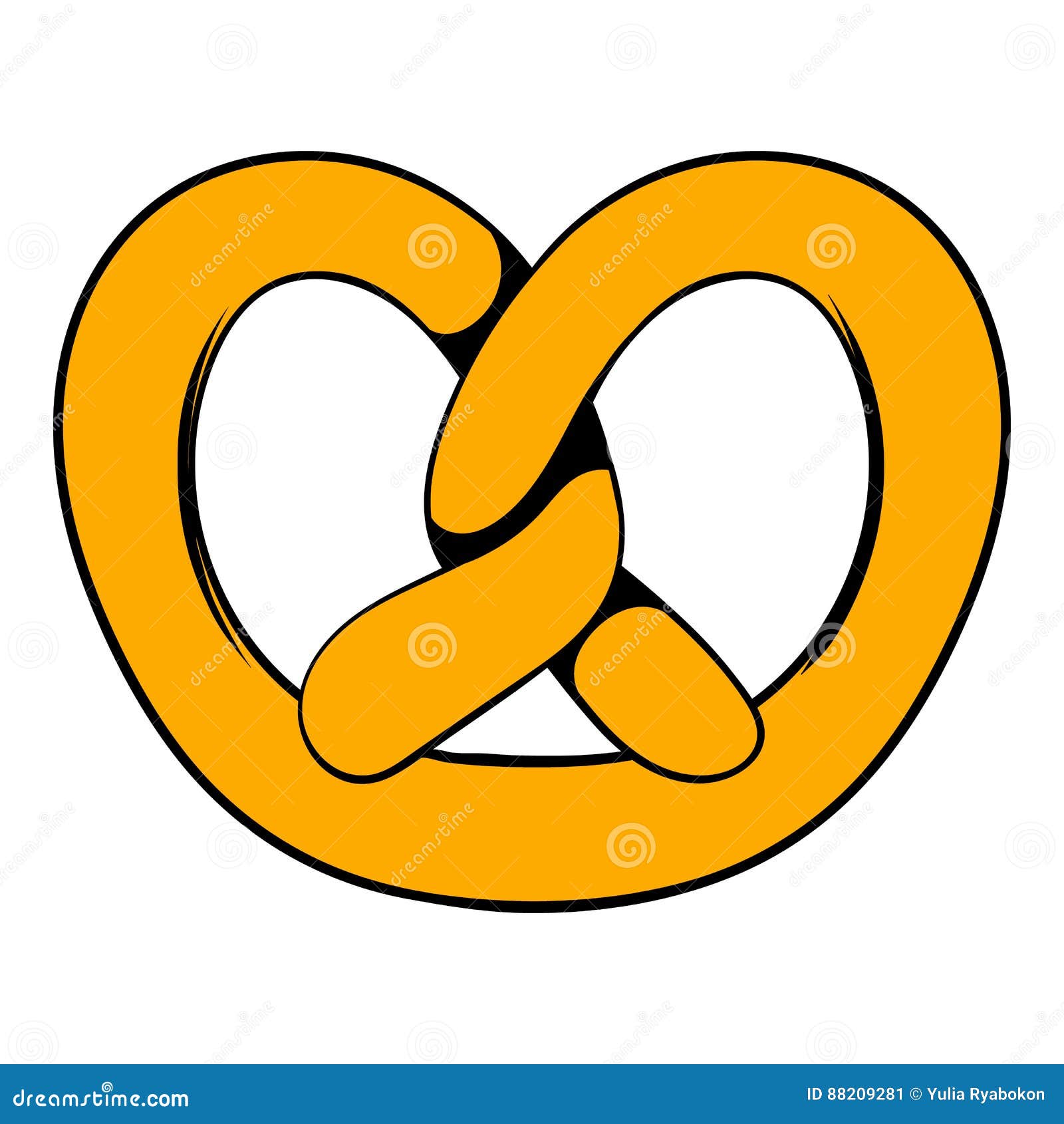 Pretzel Icon in Icon Cartoon Stock Vector - Illustration of german ...