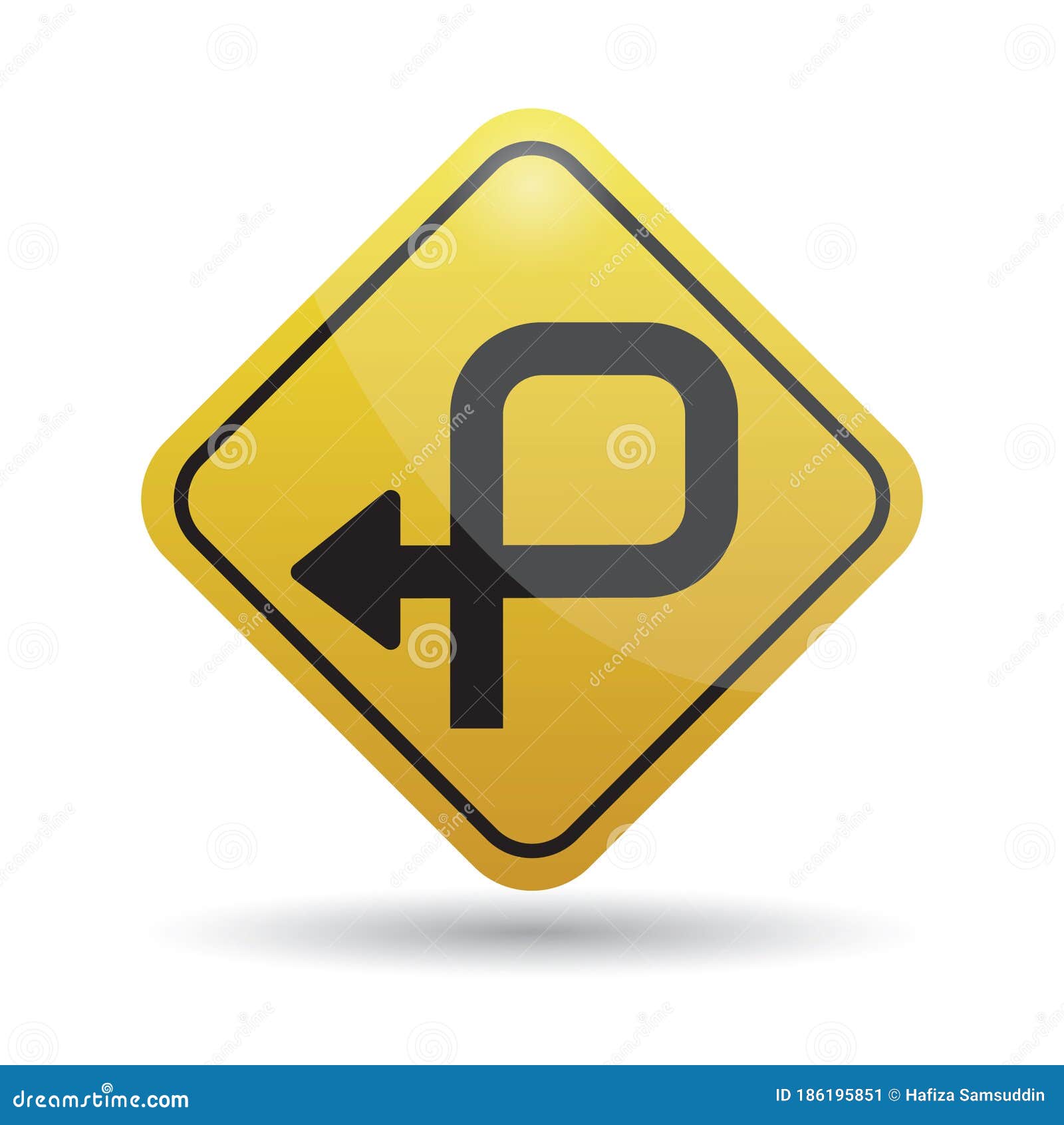Pretzel Loop on Right Sign. Vector Illustration Decorative Design Stock ...