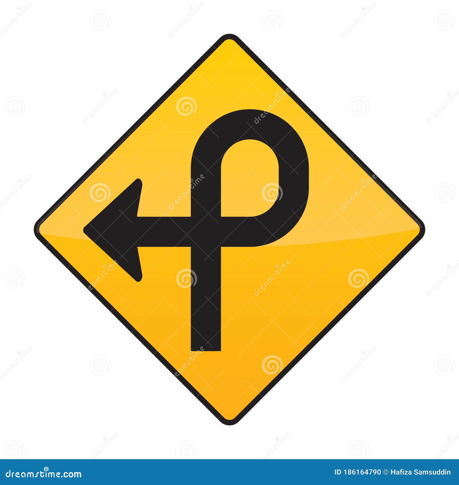 Pretzel Loop on Right Sign. Vector Illustration Decorative Design Stock ...