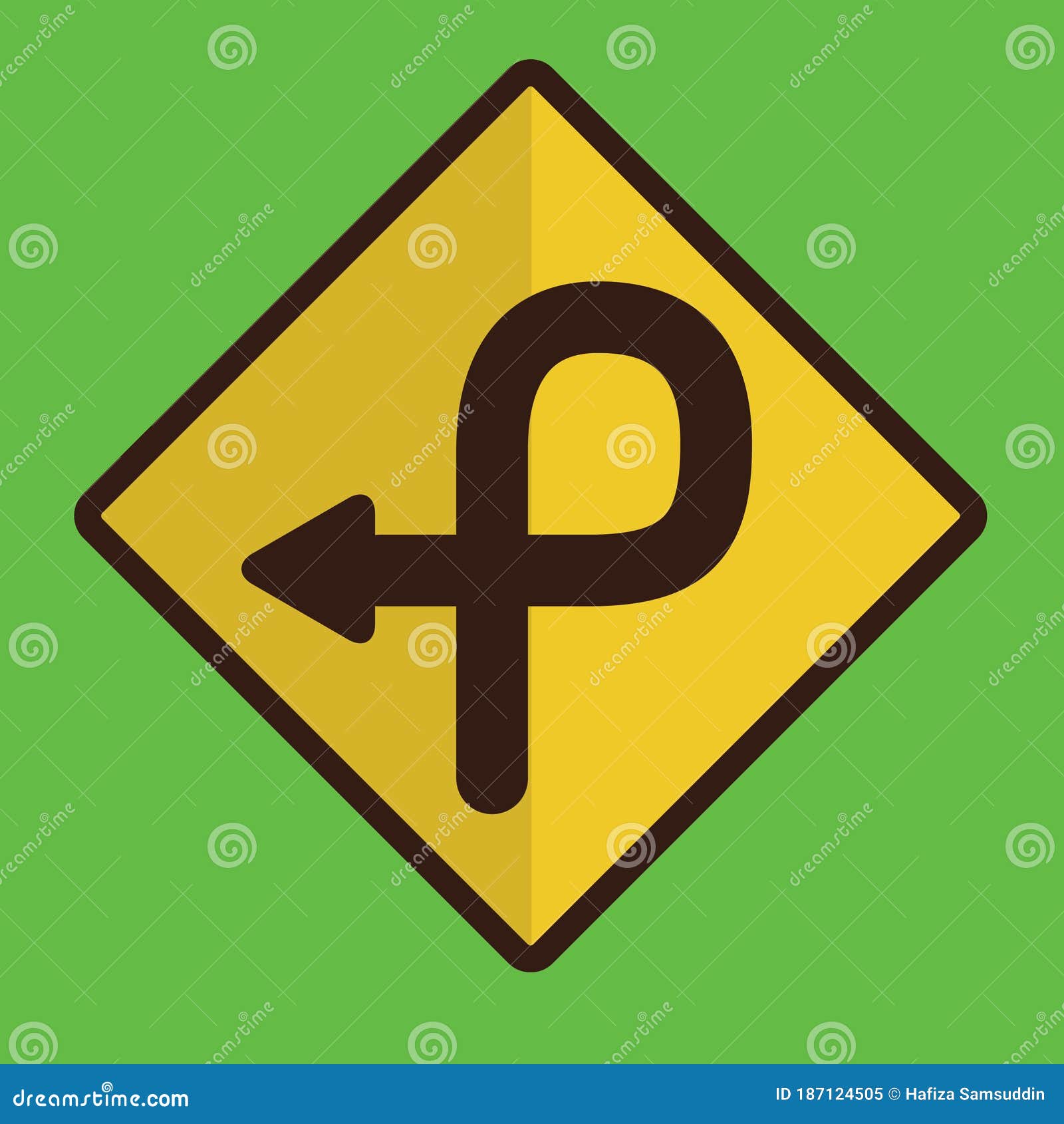 Pretzel Loop Road Sign. Vector Illustration Decorative Design Stock ...