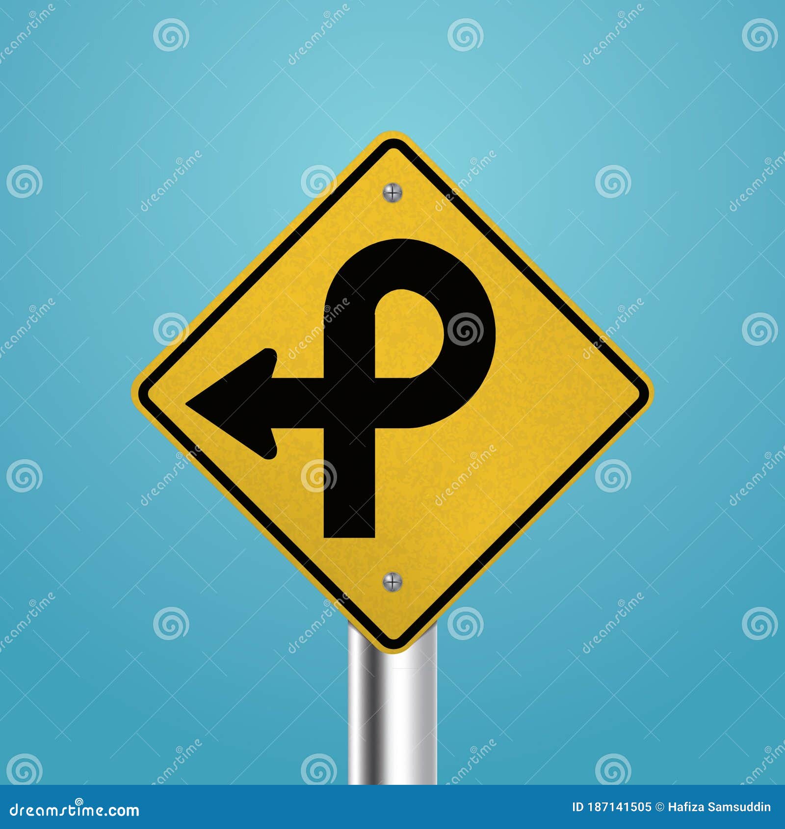 Pretzel Loop Road Signboard. Vector Illustration Decorative Design ...