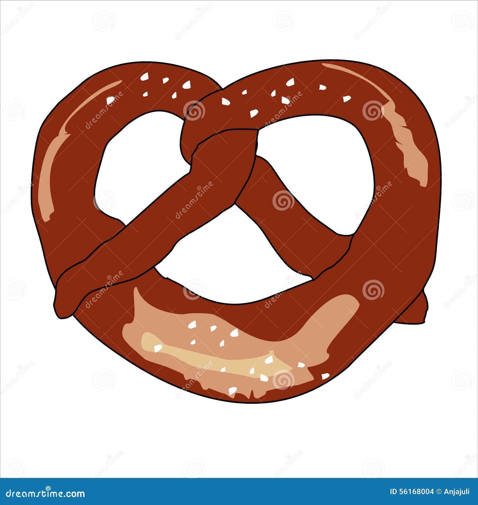 Pretzel Vector Illustration Stock Vector - Illustration of sketch ...