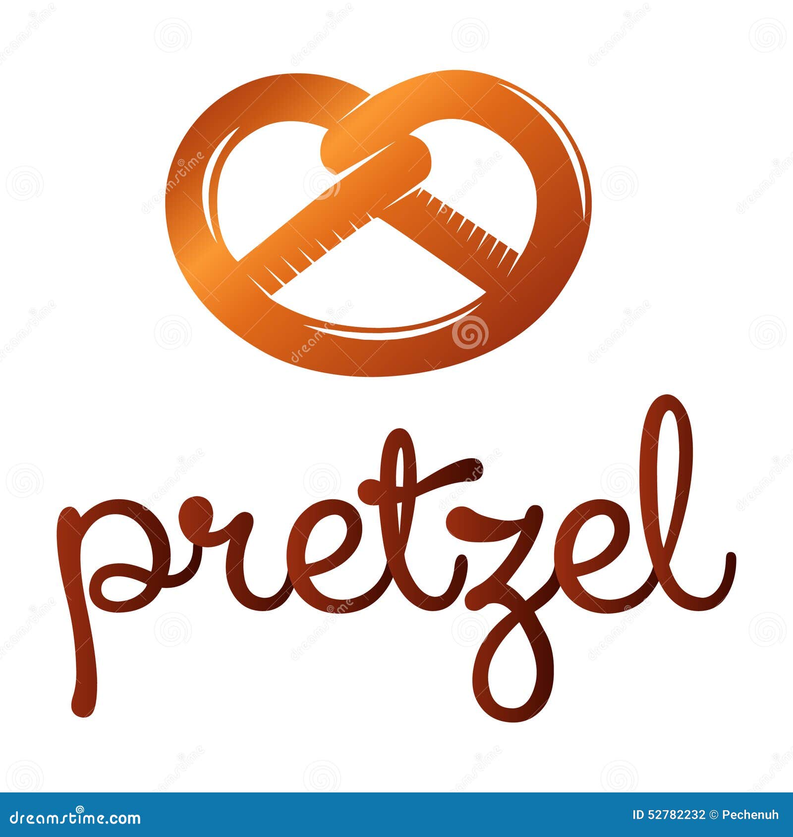 Pretzel stock vector. Illustration of baked, salty, symbol - 52782232