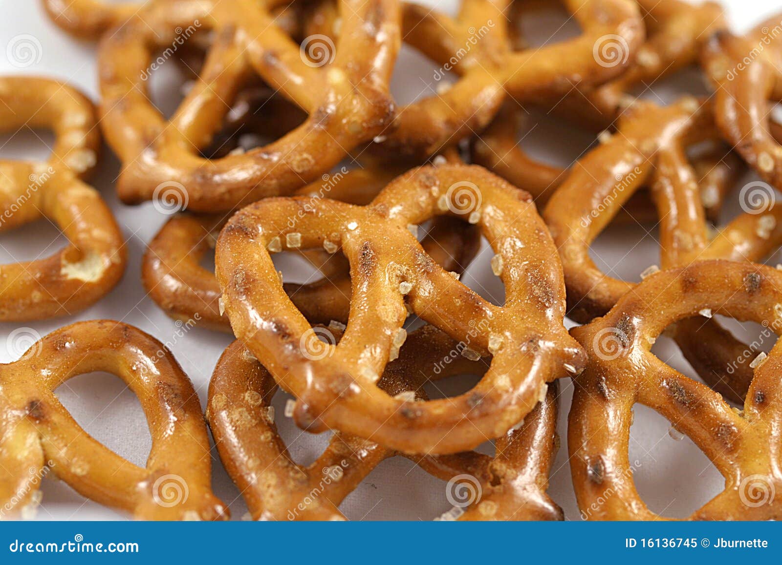 Pretzels stock image. Image of brown, salted, handful - 16136745