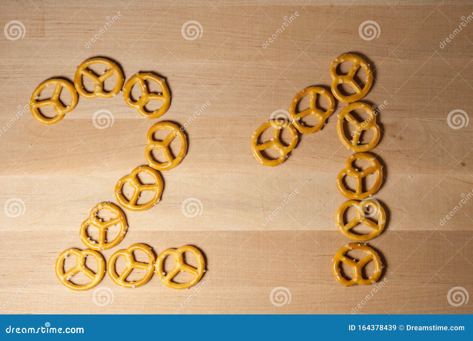 Pretzels on the Board Number 21 Stock Image - Image of pretzel, board ...