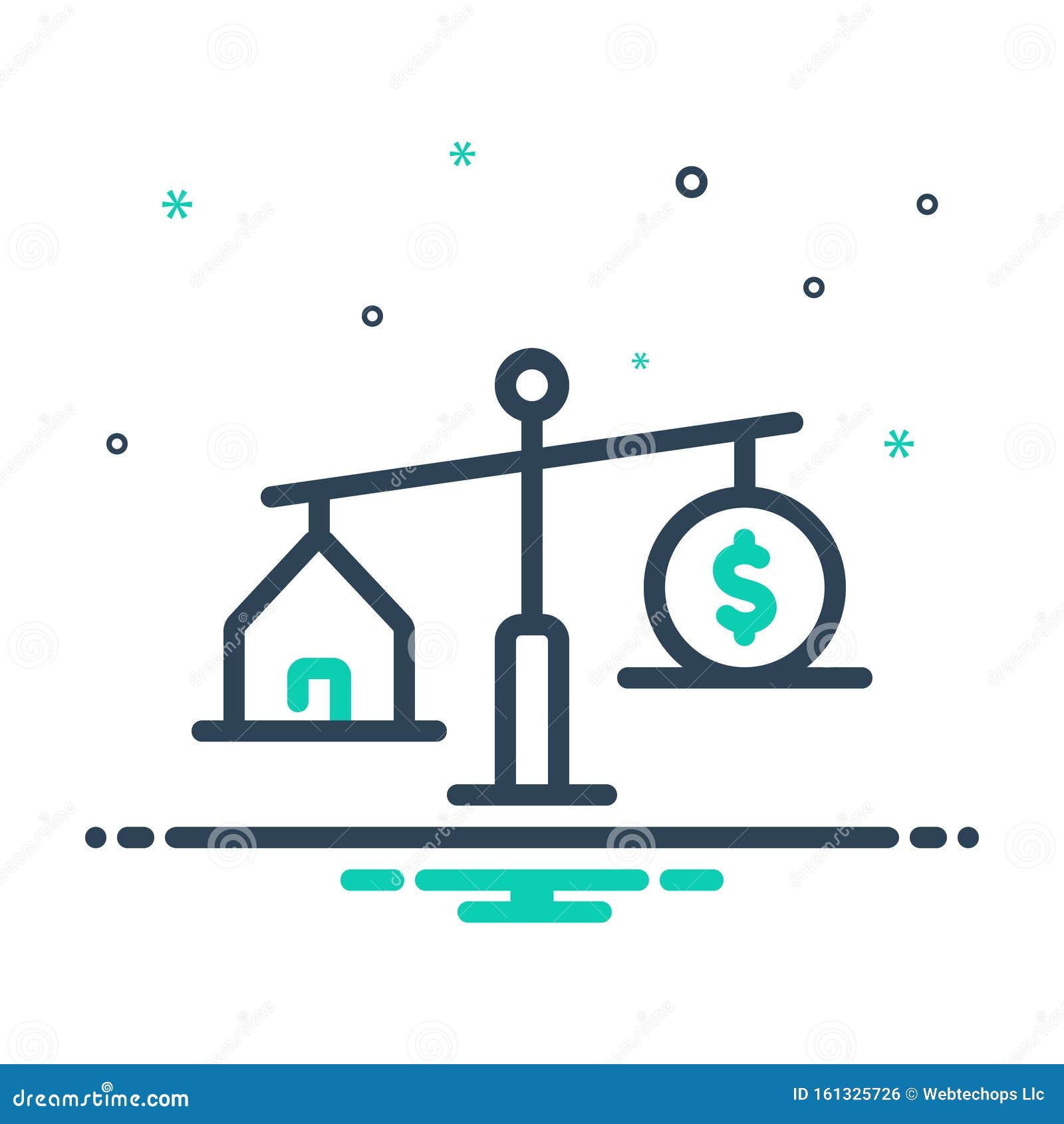 Mix Icon for Prevailing, Prevalent and Balance Stock Vector ...