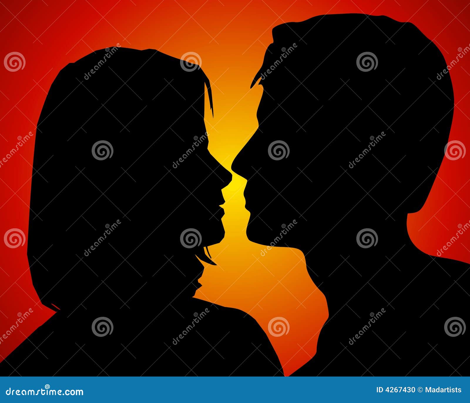 Prevedere Le Coppie Romantiche Di Bacio Illustrazione di Stock ...