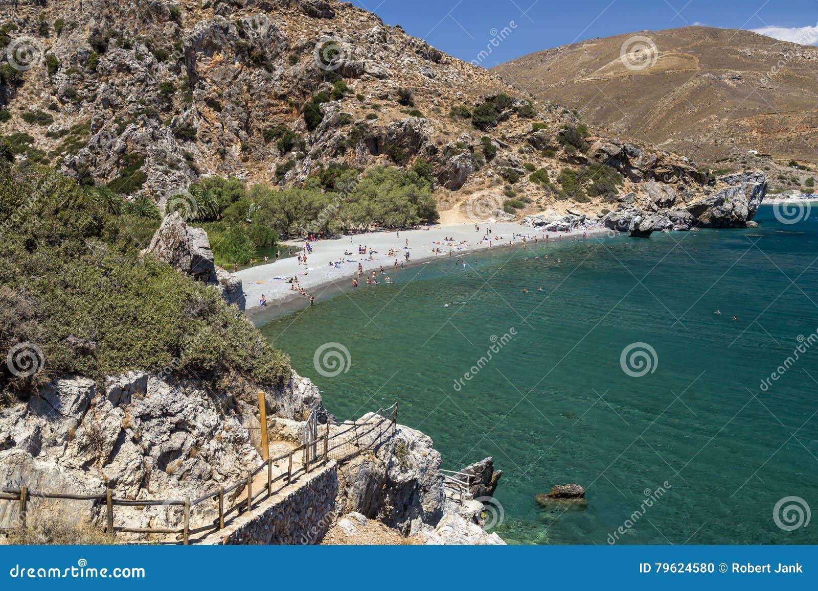 Preveli Beach, Crete stock photo. Image of beach, lagoon - 79624580