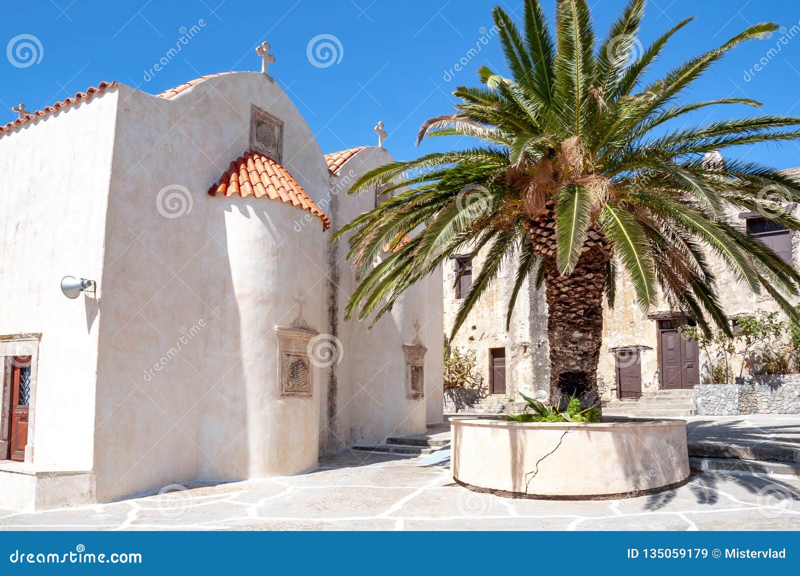 Preveli Monastery, South Crete, Greece Stock Image - Image of greece ...