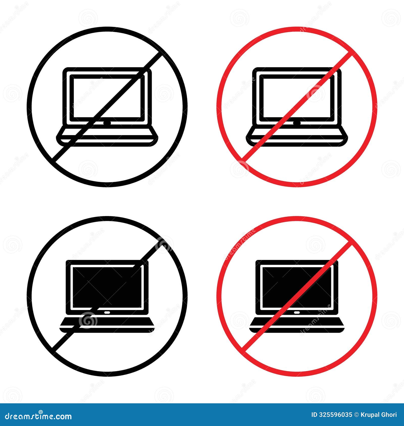 Prevent Computer Use in Restricted Areas with this No Computer Sign ...