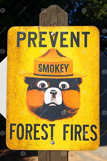 Prevent Forest Fires Sign editorial stock photo. Image of outreach ...