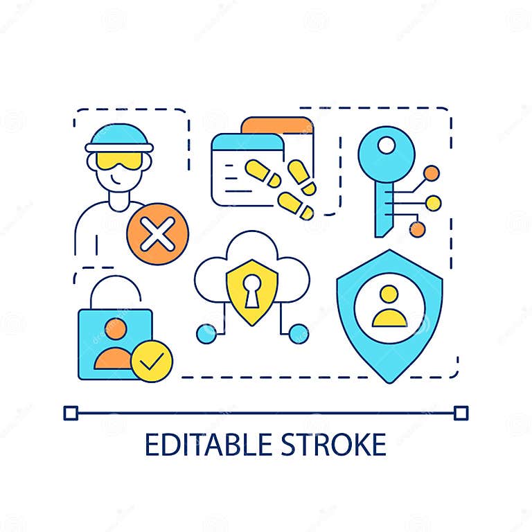 Prevent Hacking Attack Concept Icon Stock Vector - Illustration of ...