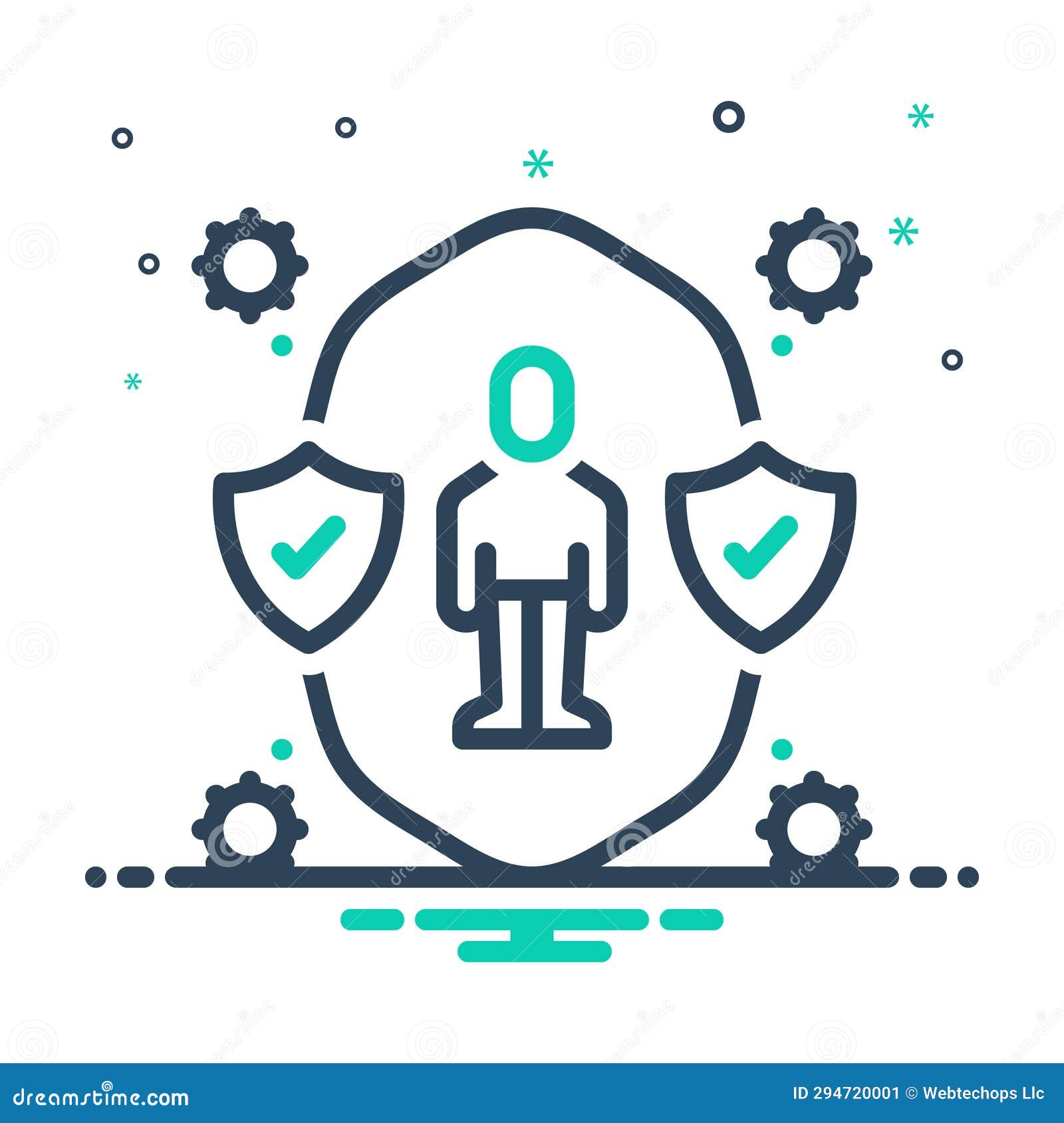 Mix Icon for Prevent, Protection and Shield Stock Vector - Illustration ...