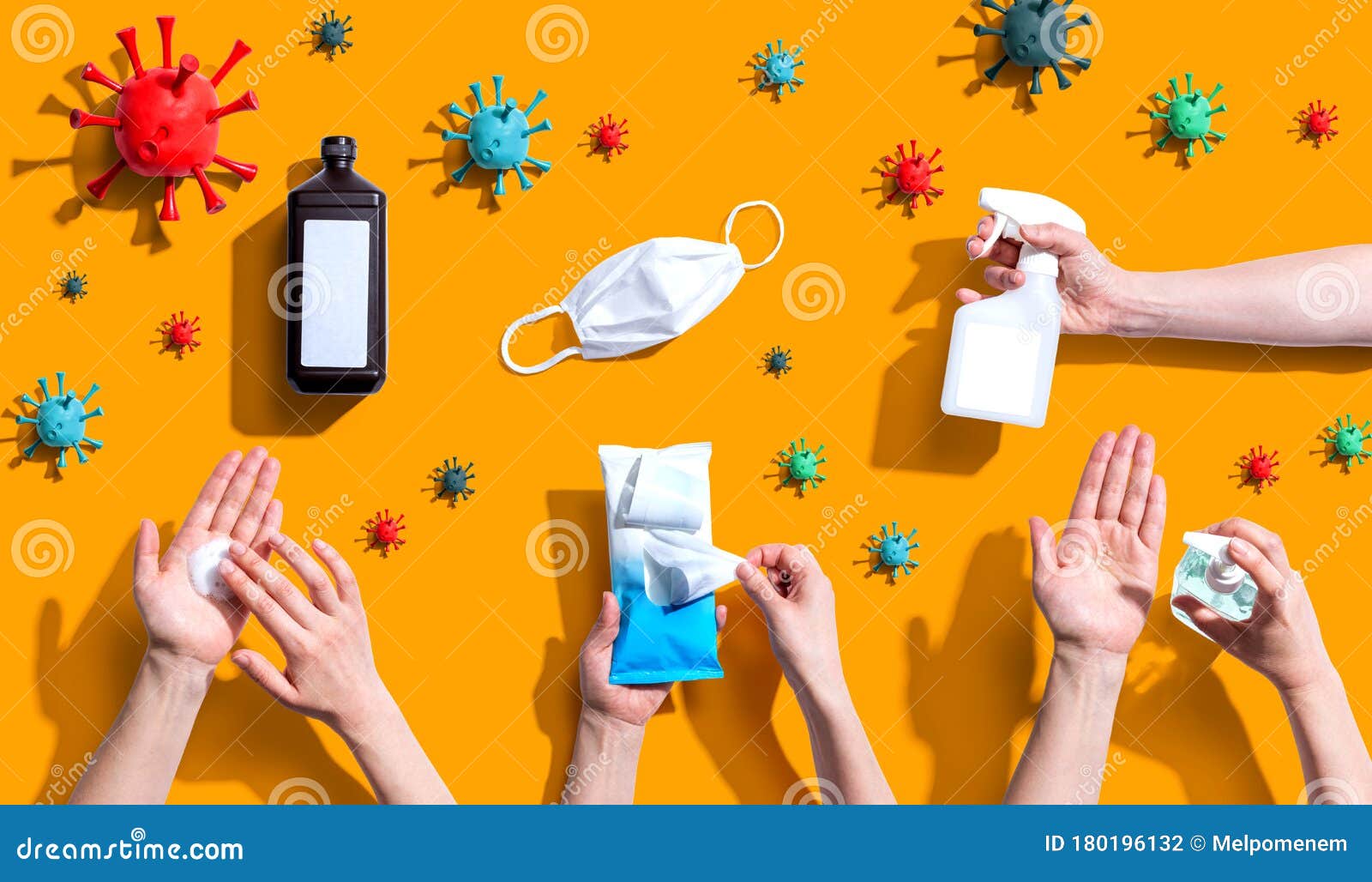 Prevent virus and germs stock photo. Image of health - 180196132