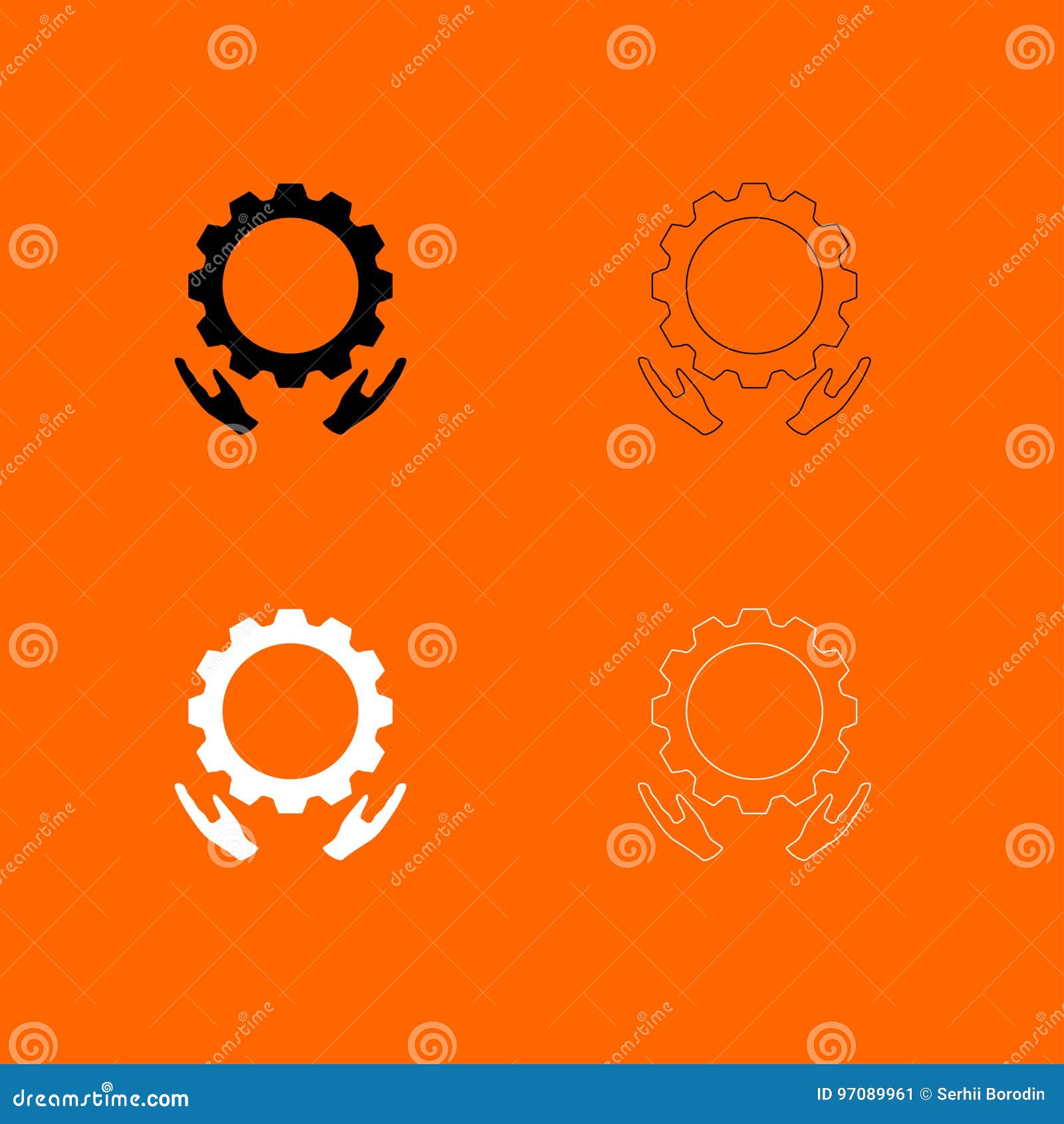 Preventative Maintenance Black and White Set Icon . Stock Vector ...