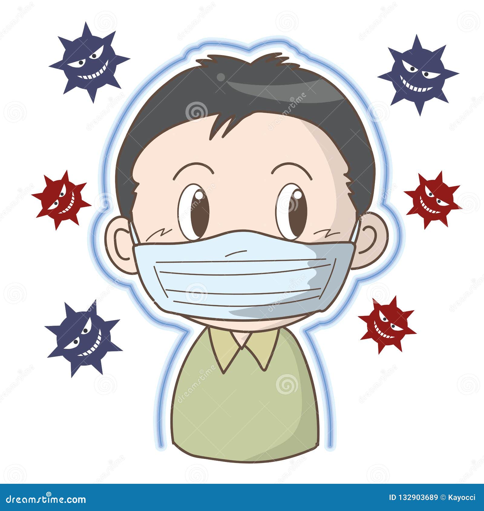 Preventie Van Griep En Koude - Jongen Vector Illustratie - Illustration ...