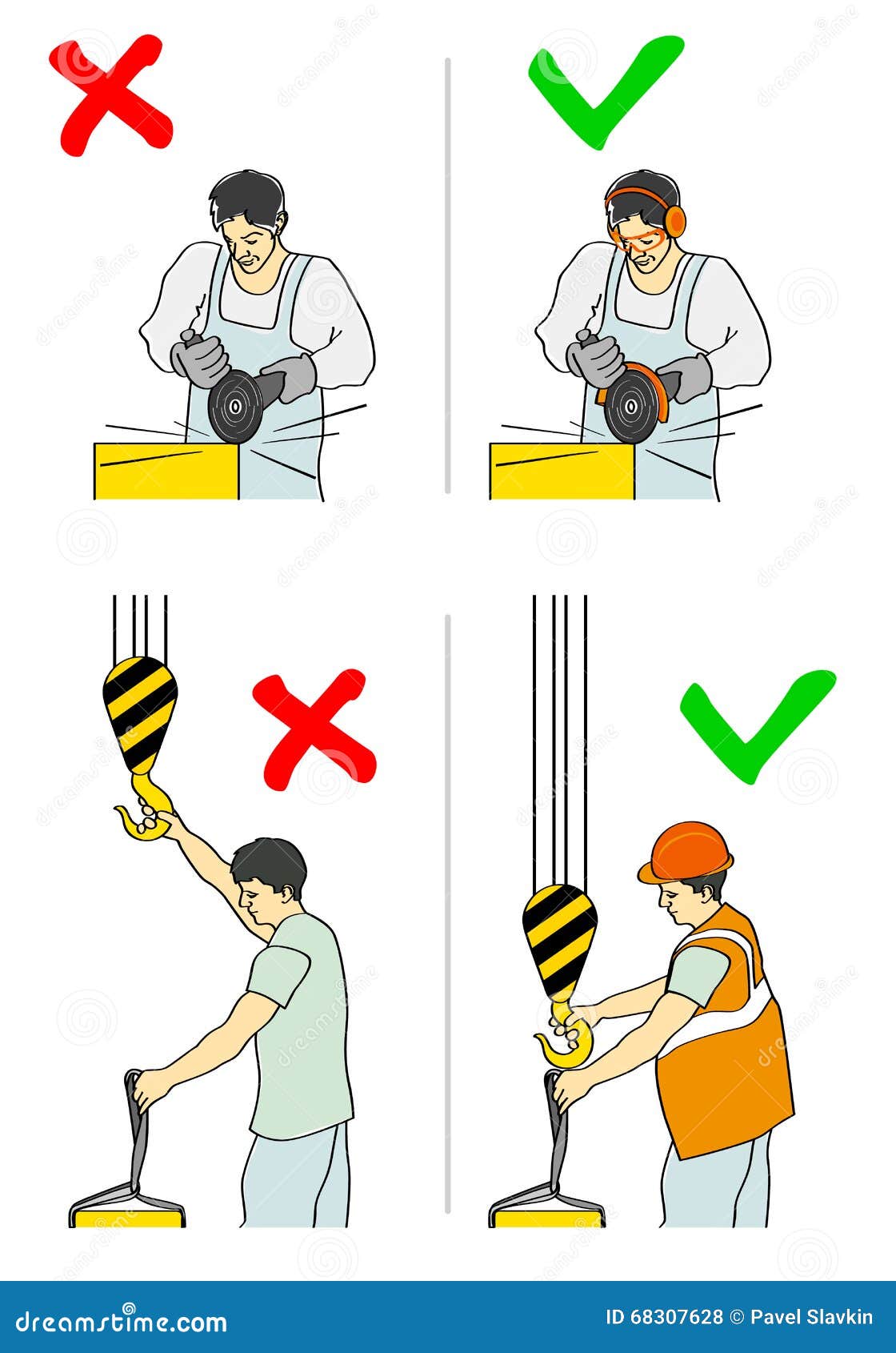 Prevention of accidents stock vector. Illustration of health - 68307628