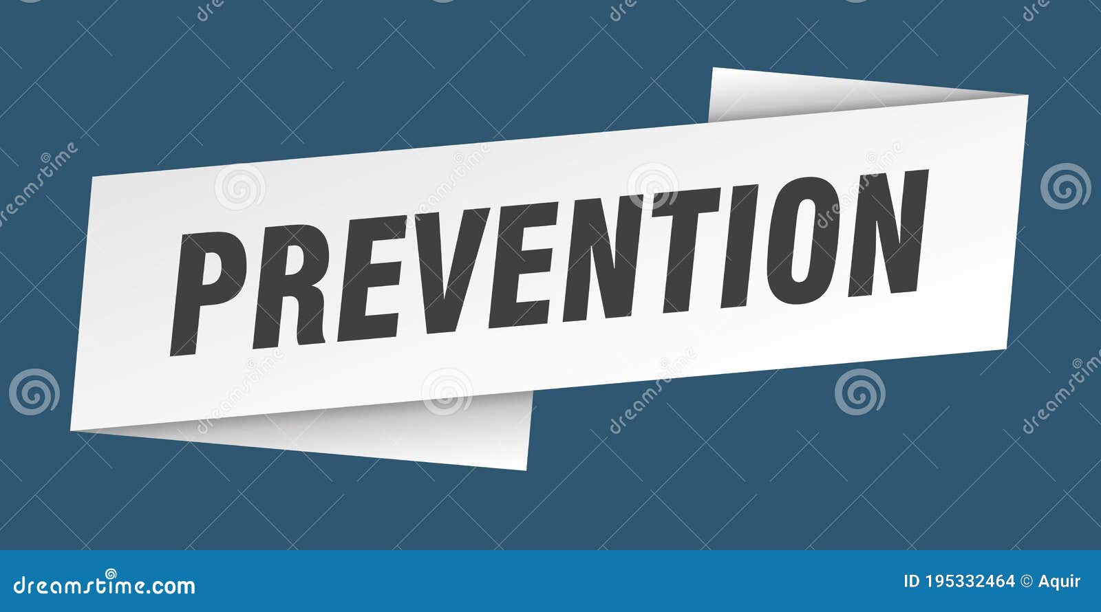 Prevention Banner Template. Ribbon Label Sign. Sticker Stock Vector ...