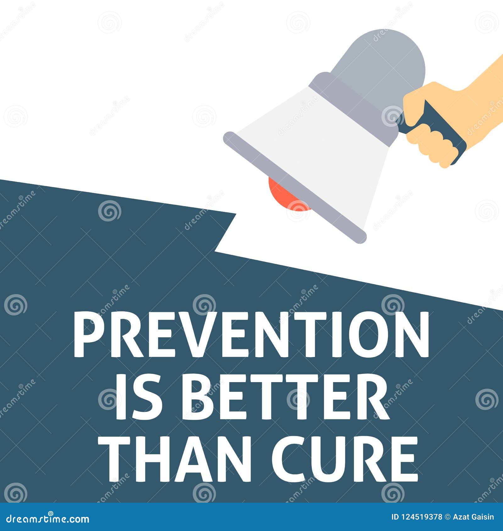PREVENTION is BETTER THAN CURE Announcement. Hand Holding Megaphone ... PREVENTION is BETTER THAN CURE Announcement. Hand Holding Megaphone ...