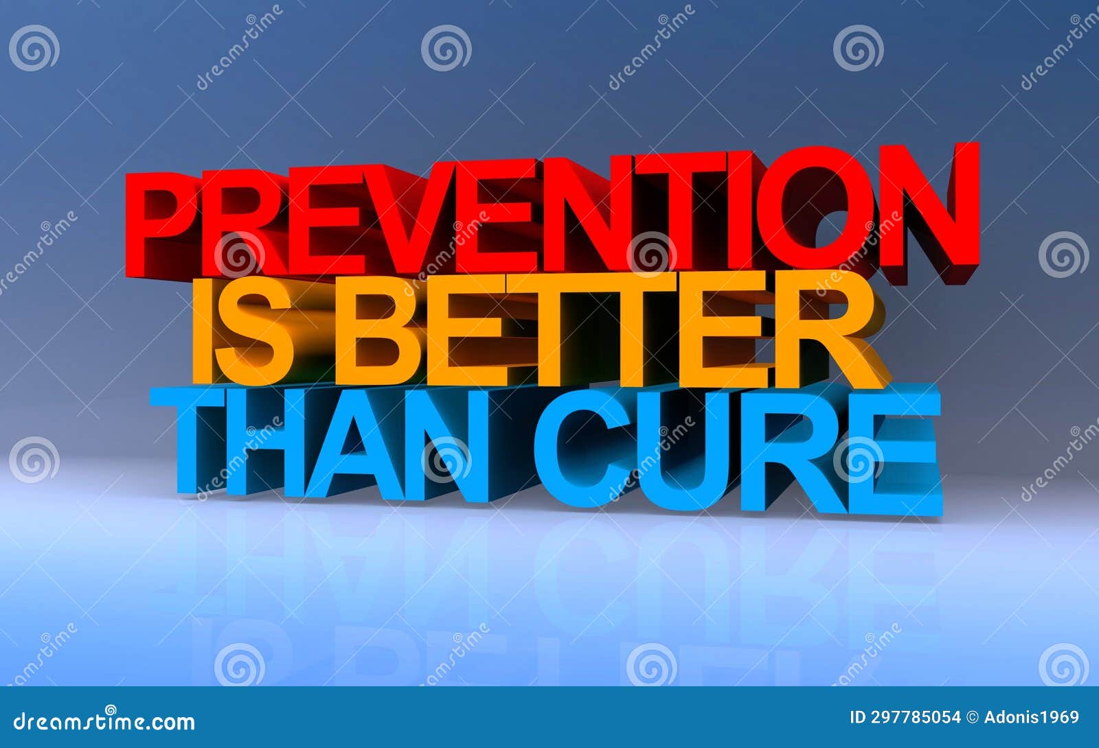 Prevention is Better Than Cure on Blue Stock Illustration ...