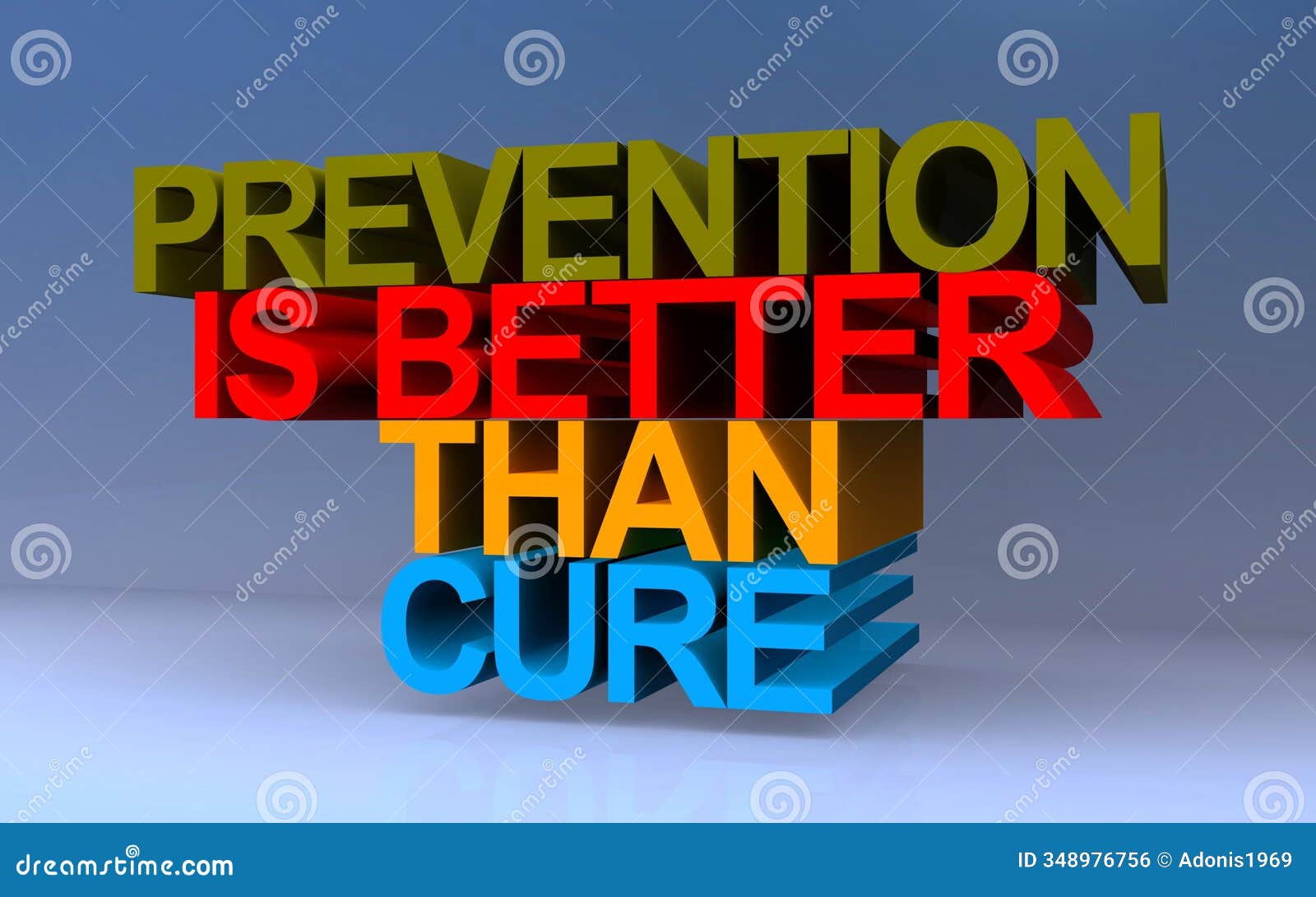 Prevention is Better Than Cure on Blue Stock Photo - Image of physical ...