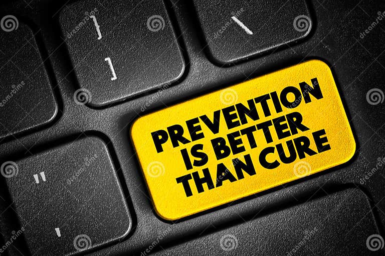 Prevention is Better Than Cure Text Button on Keyboard, Concept ...