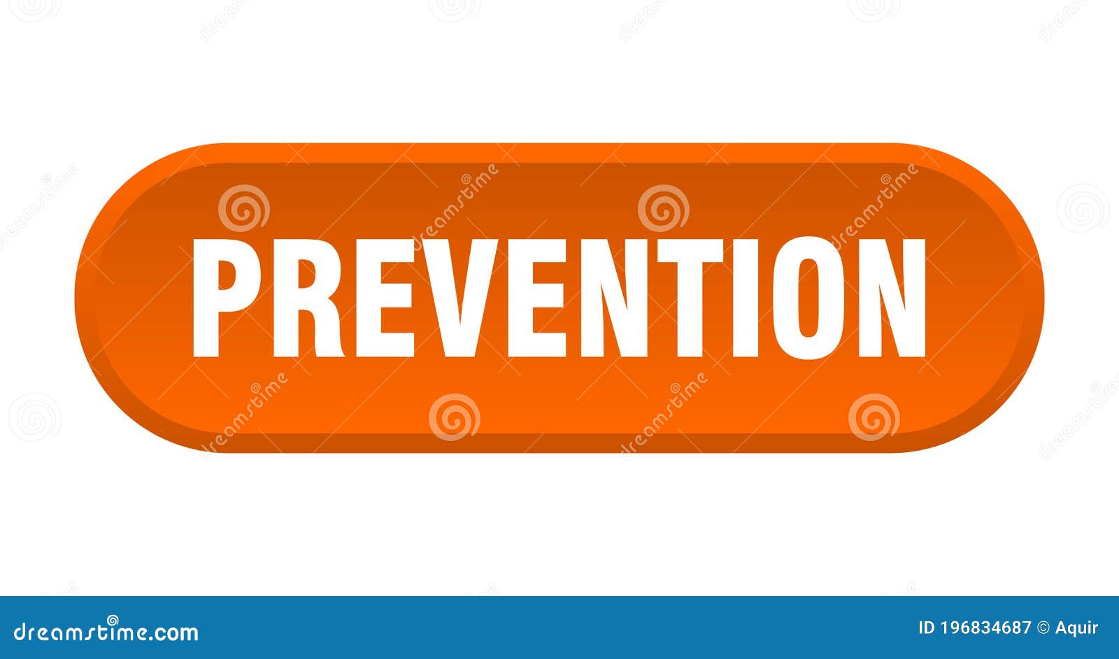 Prevention Button. Rounded Sign on White Background Stock Vector ...