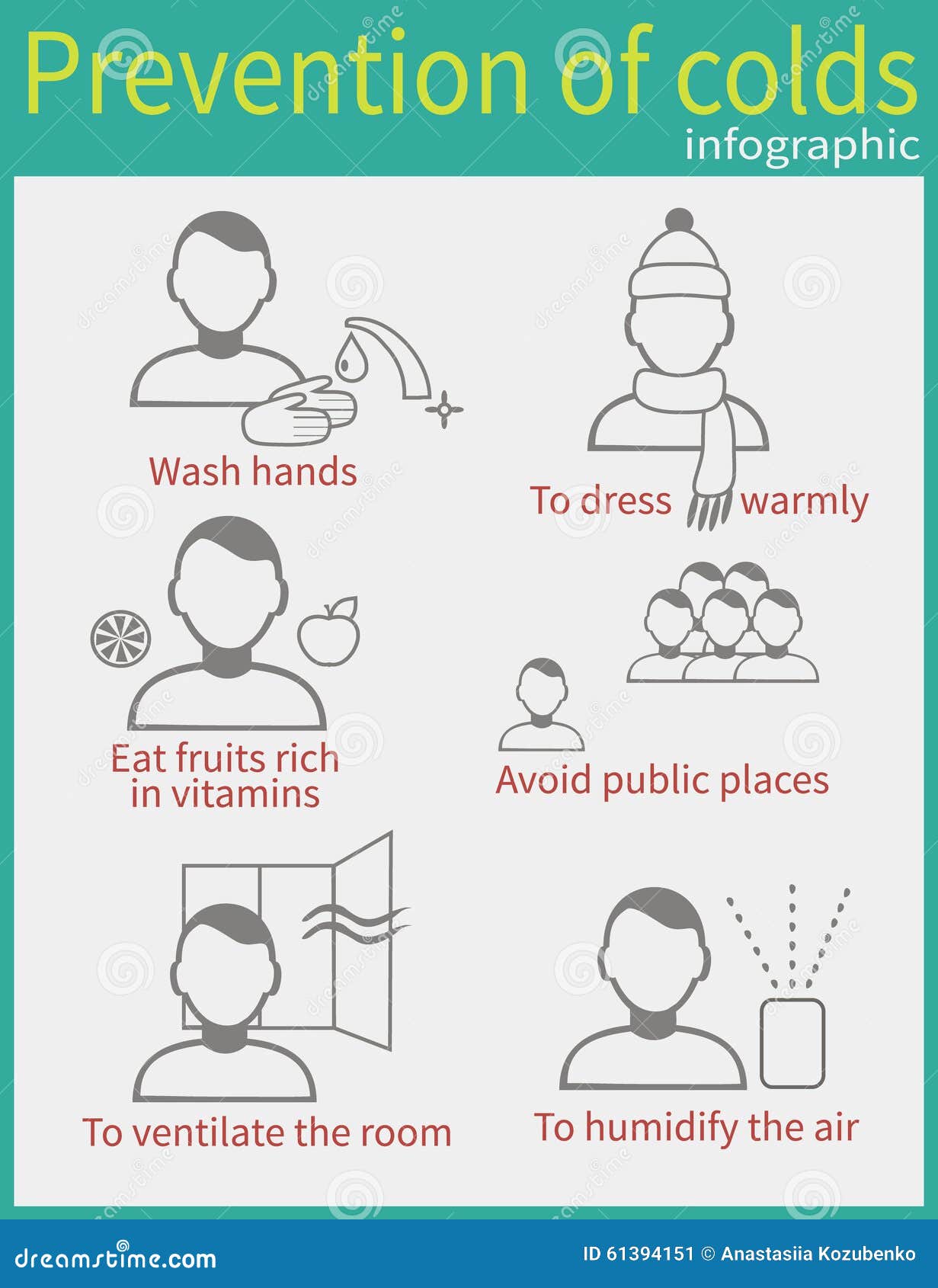 Prevention of colds stock vector. Illustration of isolated - 61394151