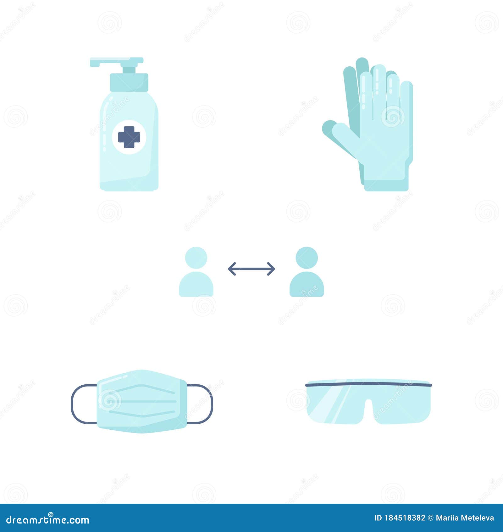 Prevention Coronavirus Infection Icons. Stop the Spread of the Virus ...