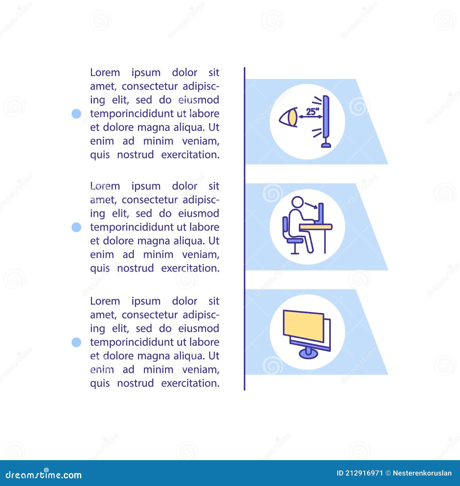 Prevention Of Digital Eyes Strain Concept Icon With Text Cartoon Vector ...