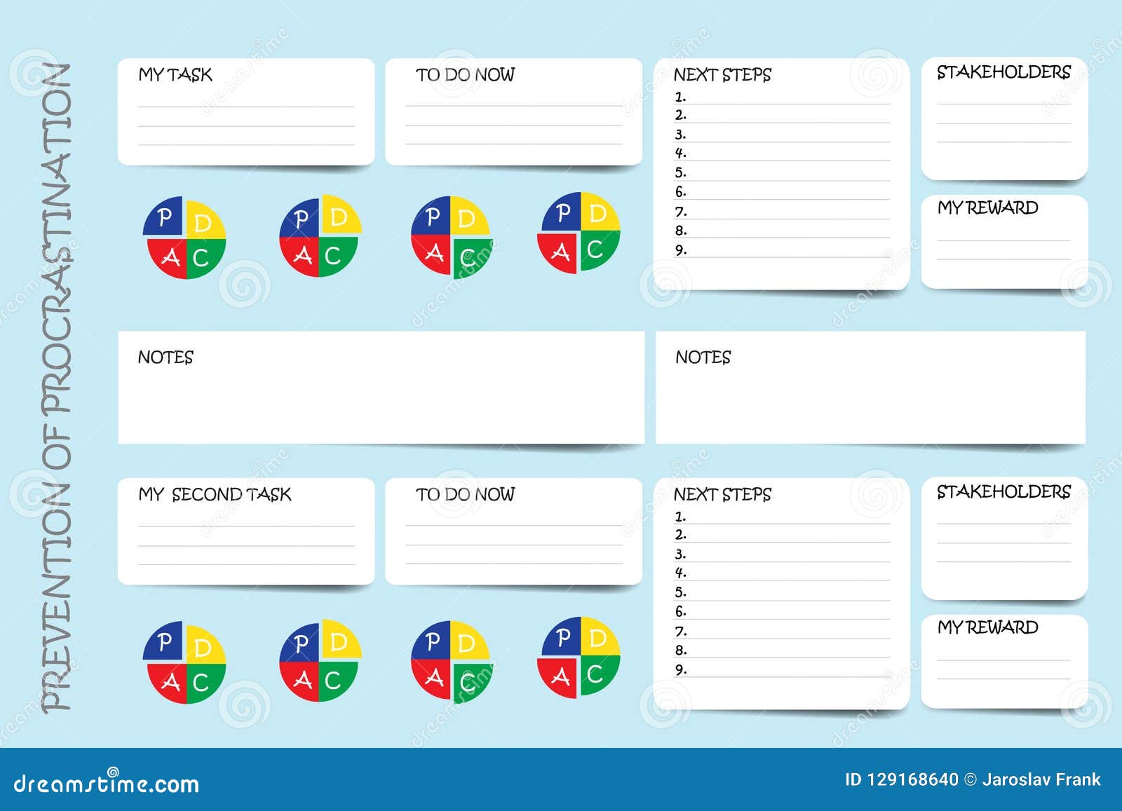 Prevention of Procrastination Template Vector Stock Vector ...