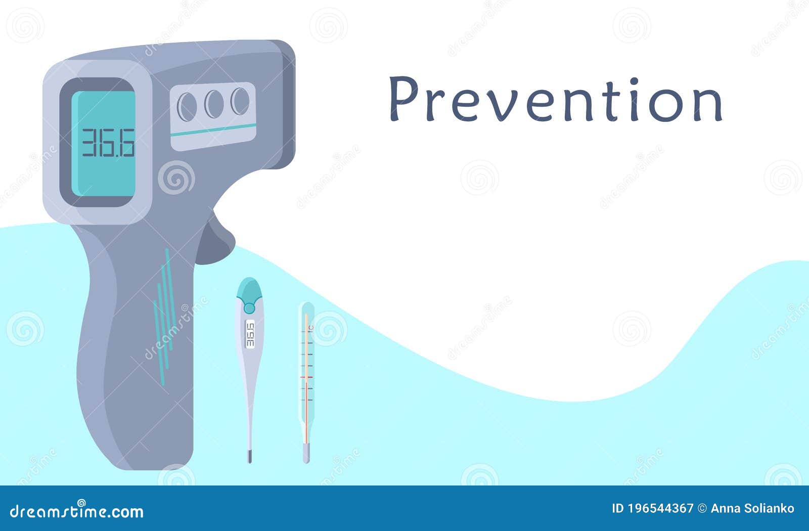 Prevention Text on White Backdrop with Copy Space Stock Vector ...