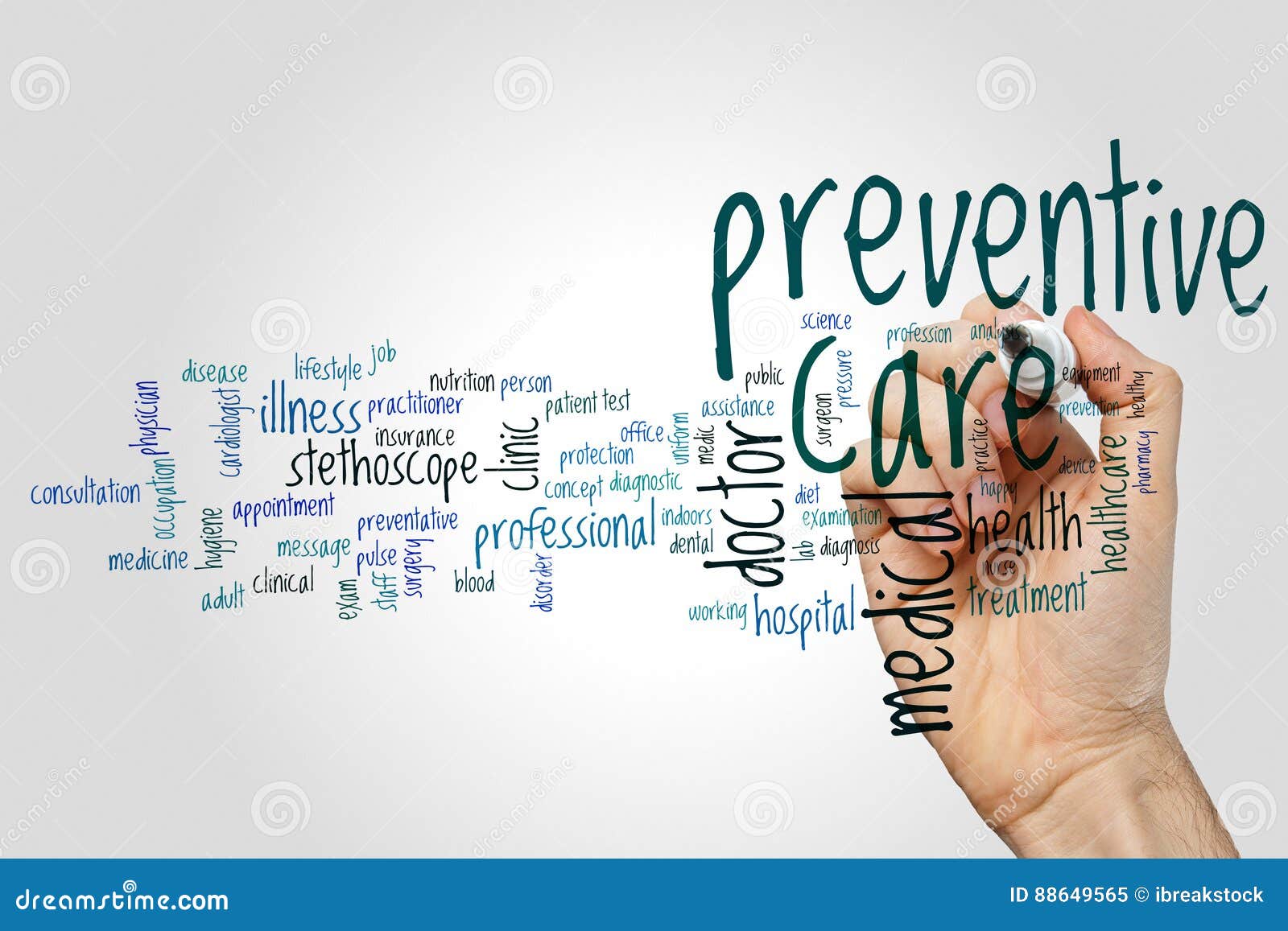 Preventive care word cloud stock image. Image of healthcare - 88649565