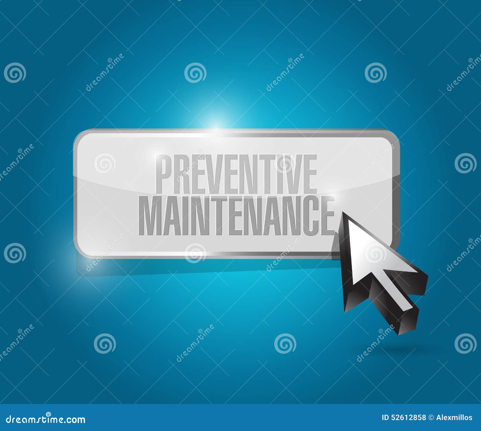 Preventive Maintenance Button Sign Stock Illustration - Illustration of ...
