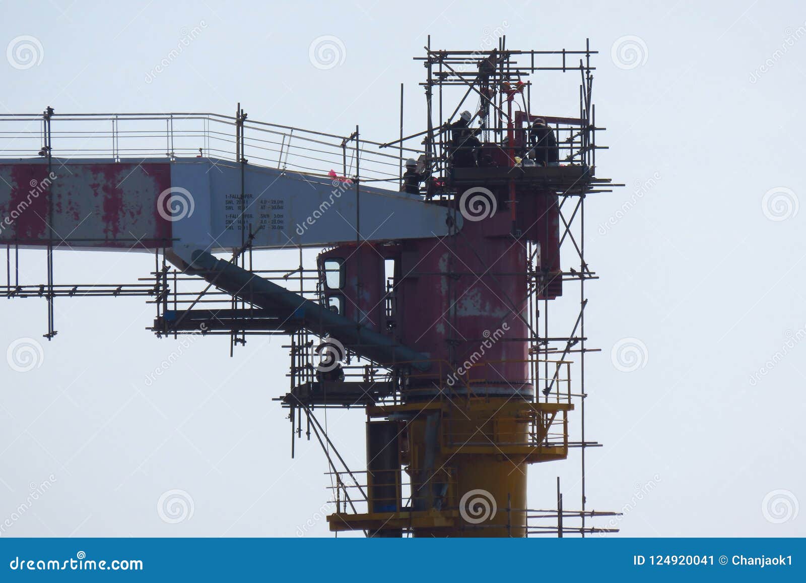 Preventive Maintenance Crane Construction on Oil and Rig Platform for ...