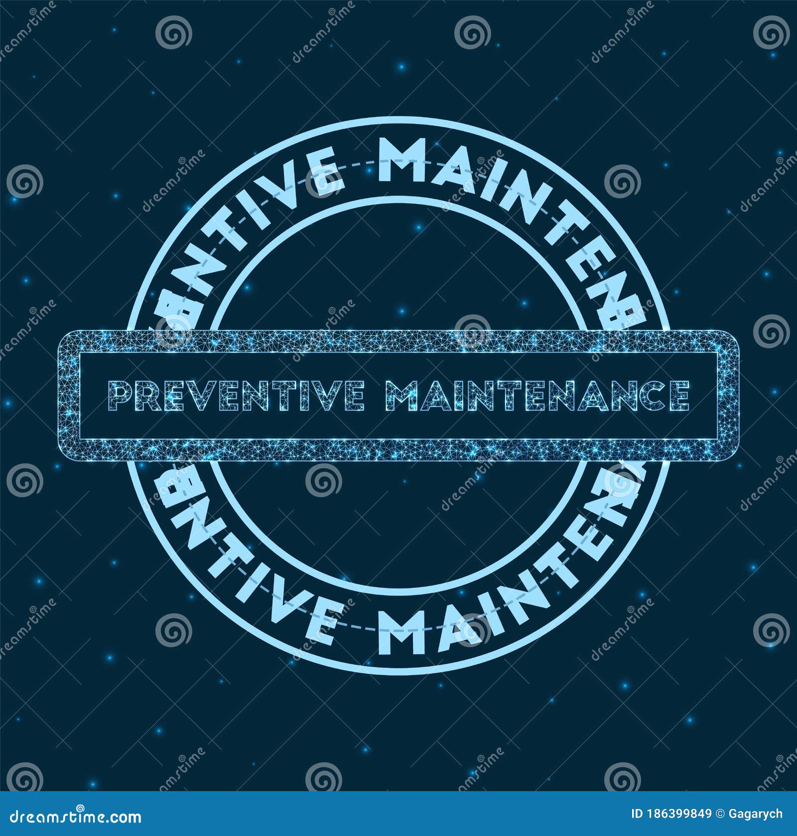 Preventive maintenance. stock vector. Illustration of contour - 186399849