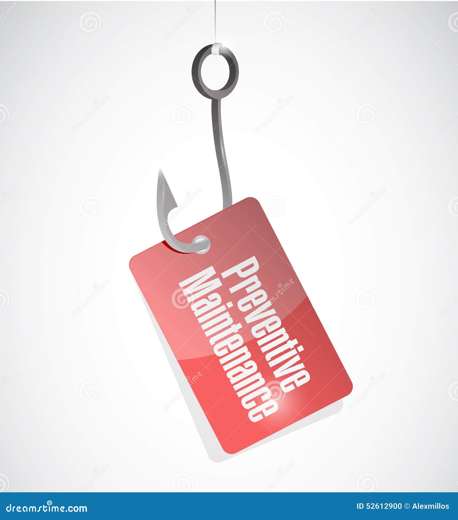 Preventive Maintenance Hook Tag Sign Concept Stock Illustration ...