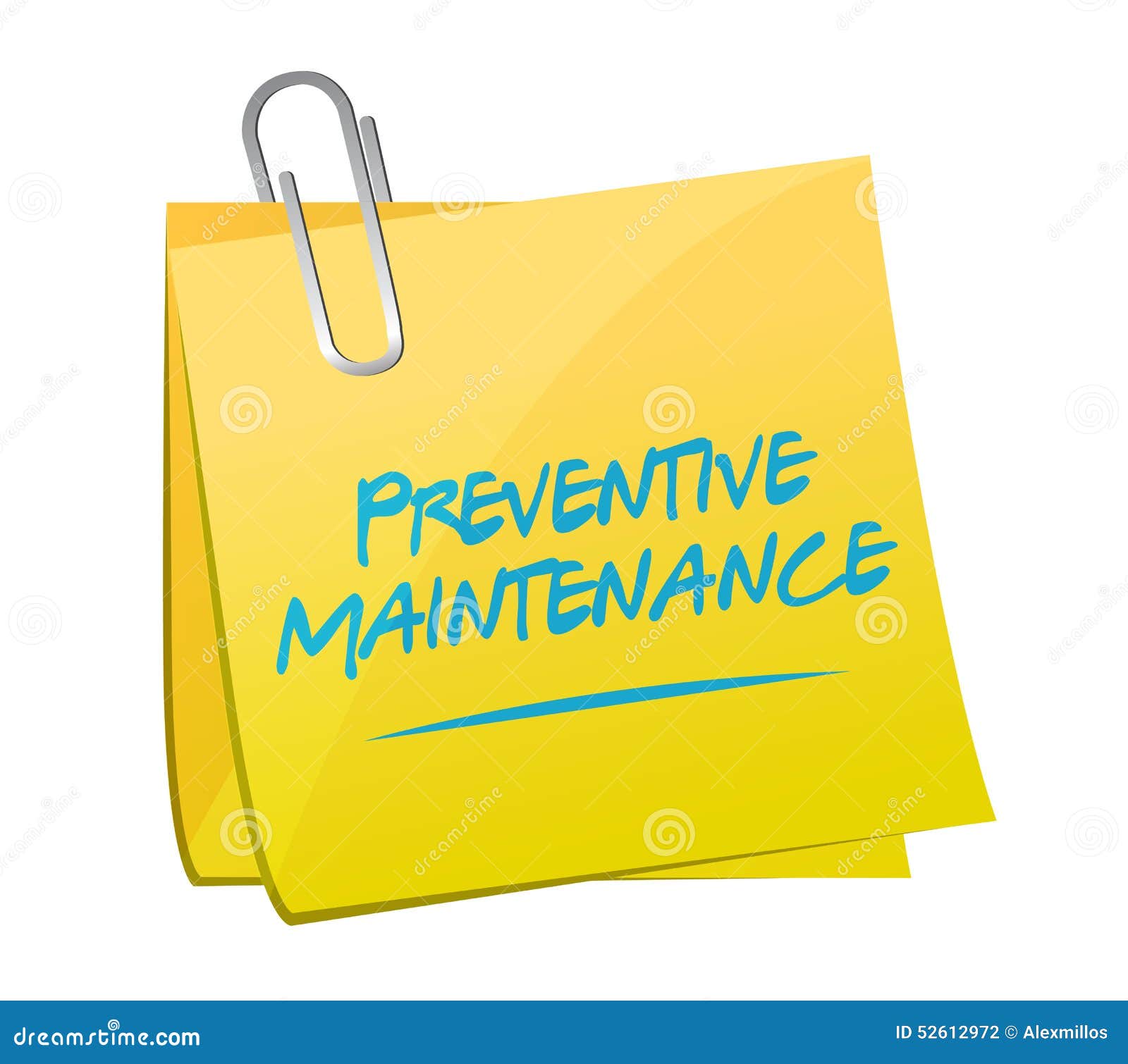 Preventive Maintenance Memo Post Sign Concept Stock Illustration ...