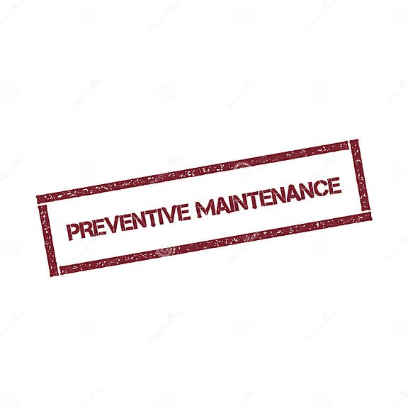 Preventive Maintenance Rectangular Stamp. Stock Vector - Illustration ...
