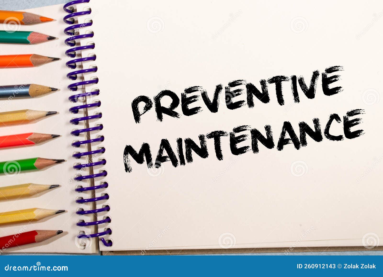 Preventive Maintenance Text Concept Write on Notebook with Pen Stock ...