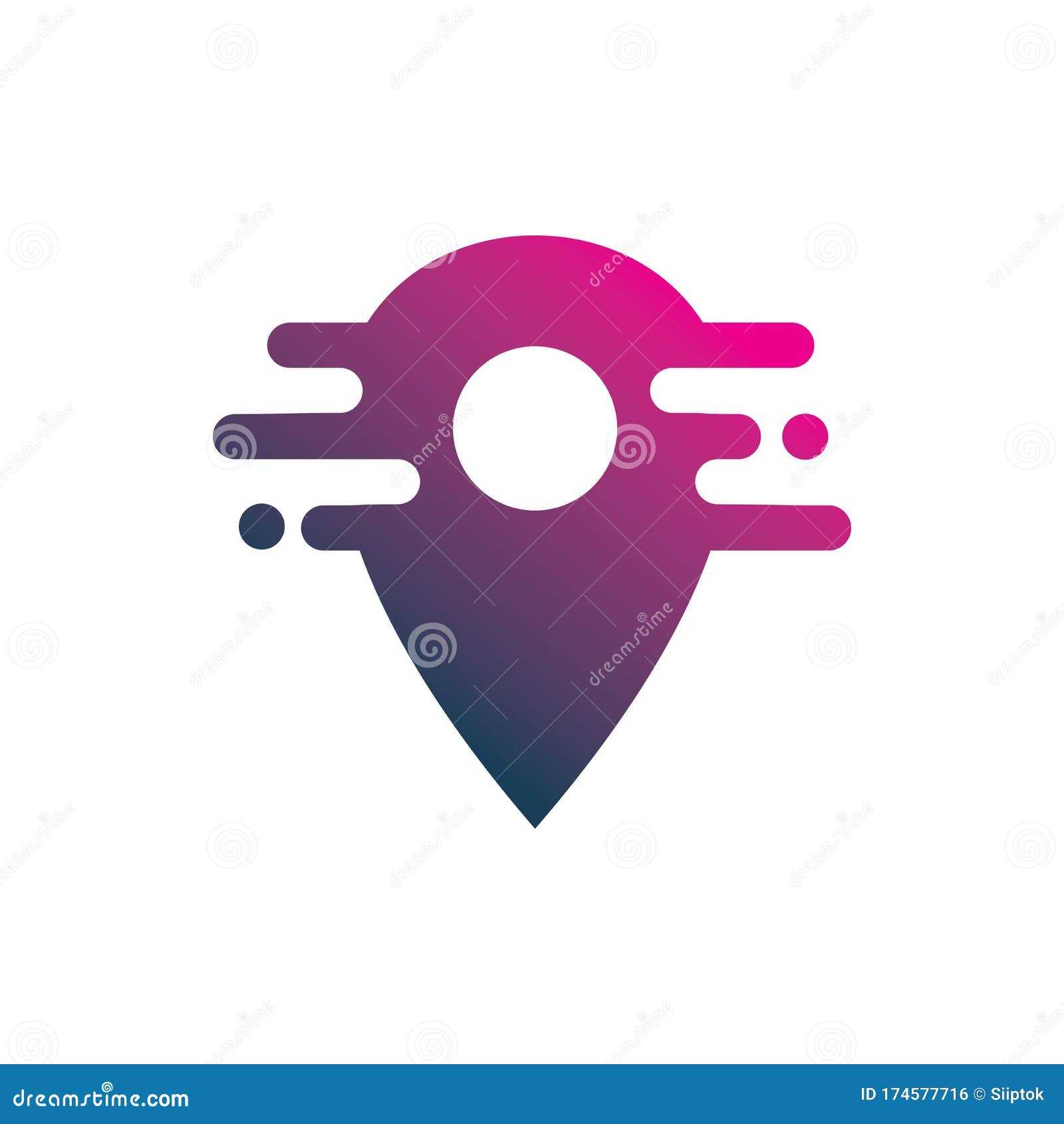 Modern Creative Color Pin Map Motion Speed Pixel Logo Design Stock ...