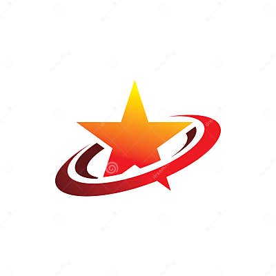 Red Color Dynamic Star Line Logo Design Stock Illustration ...